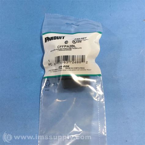 Panduit Cffpa2bl Mini Com Angled Furniture Faceplate 2 Module Mini