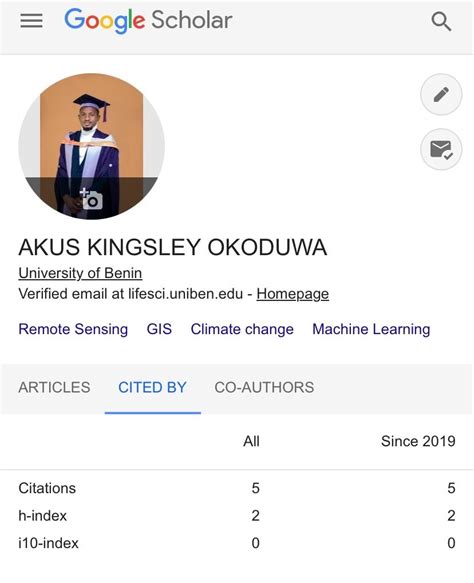Akus Okoduwa On Linkedin My Target Is To Hit 10000 Citations Before Being Called Prof Okoduwa