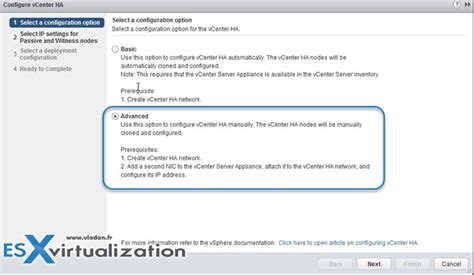 Vmware Vcsa 65 Active Passive Setup Advanced Configuration Esx