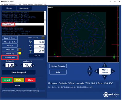 Restarting Mach3 In The Middle Of A G Code File Surefire Cnc