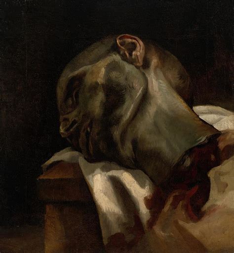 Head Of A Guillotined Man Drawing By Theodore Gericault French Fine