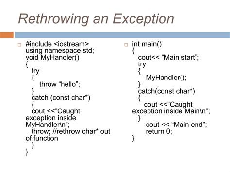 Rethrowing Exception Java Ppt