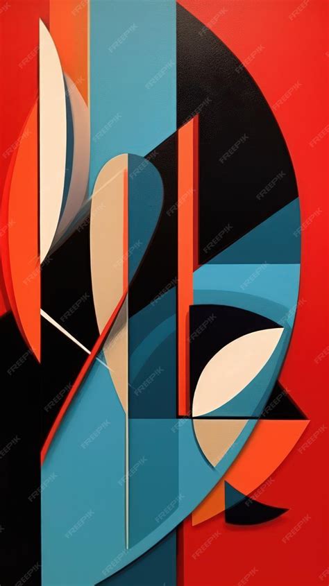 Premium Ai Image Contemporary Abstract Composition With Intersecting Planes And Bold Color