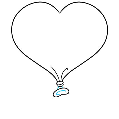 How To Draw A Heart Balloon Really Easy Drawing Tutorial