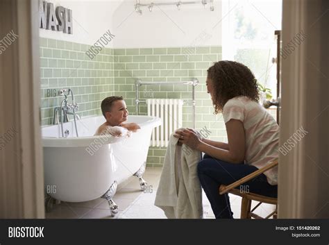 Mother Son Having Fun Image And Photo Free Trial Bigstock