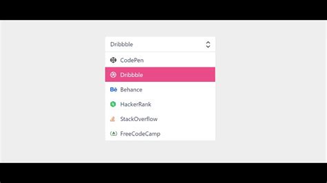 Custom Select Menu Dropdown Using Html Css Dropdown Menu Youtube