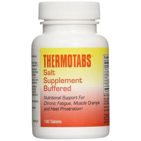 Thermotabs Salt Supplement Buffered Tablets 100 Count Pack Of 3