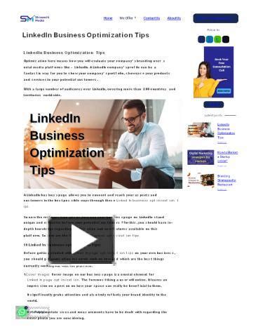 LinkedIn Business Optimization Tips Presentation Free To Download
