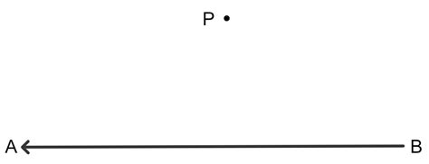 the shortest distance between the point p and the line knowledgeboat