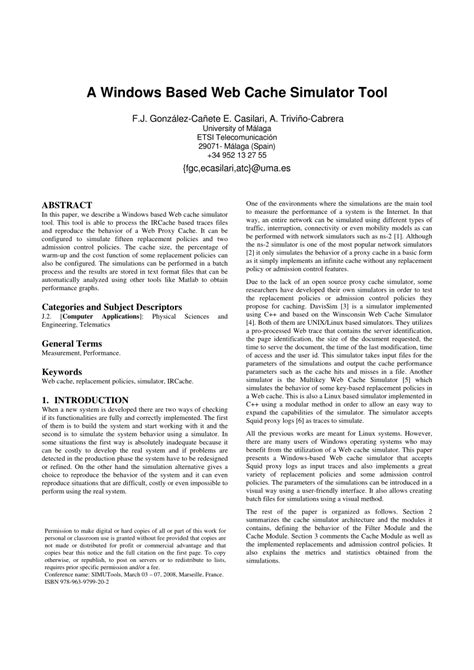 PDF A Windows Based Web Cache Simulator Tool