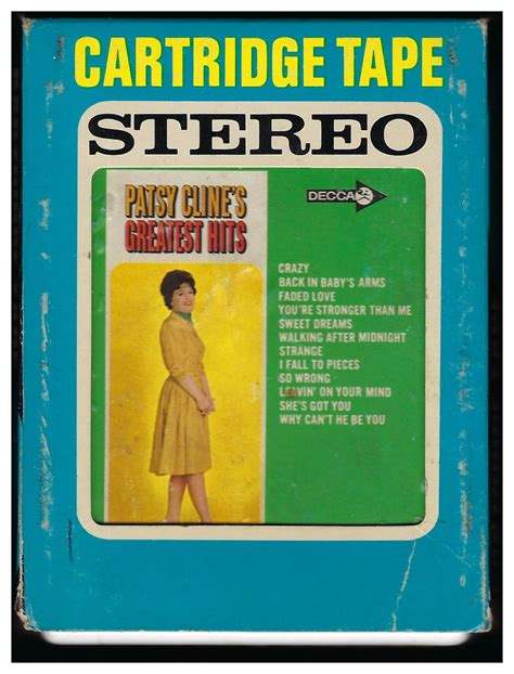 Patsy Cline Patsy Clines Greatest Hits 1967 Decca A19a 8 Track Tape