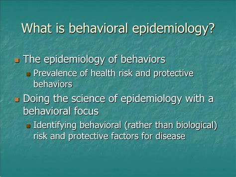 Ppt Pm 515 Behavioral Epidemiology Introduction Powerpoint Presentation Id 4332385