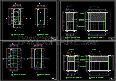 165 WC Layout Plan And Elevations Details CAD Drawings Download Free