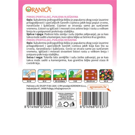 Sjeme Cvijeća Prkos Oranica Agronom