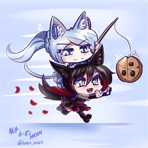 Rwby Chibi Weiss N Ruby~ Go Ruby Go By Hosen Hosen Hocen On Deviantart