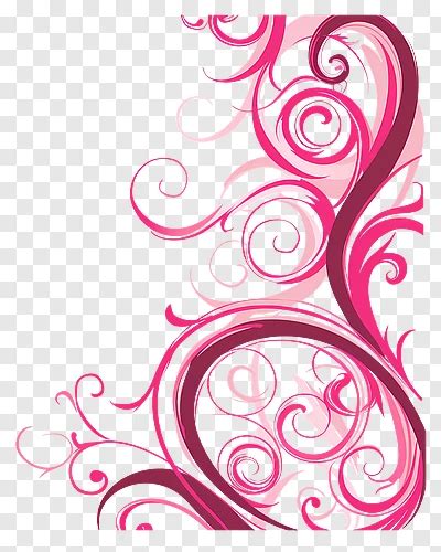 Pink Swirl Designs Clip Art