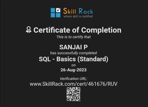 Sanjai P On Linkedin Sql Codingjourney Skillrackgraduate