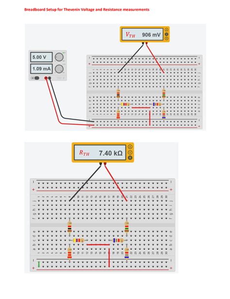 Solved Breadboard Setup For Thevenin Voltage And Resistance