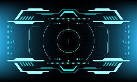 Hud Sci Fi Interface Screen View Blue Design Virtual Reality Futuristic