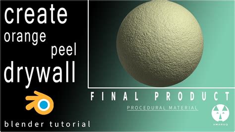 🏠drywall Orange Peel Material Blender Tutorial Youtube