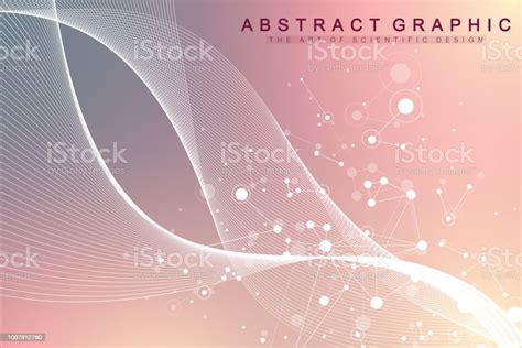 큰 게놈 데이터 시각화입니다 Dna 나선 Dna 가닥 Dna 테스트 분자 또는 원자 신경 과학 이나 의료 배경 배너에 대 한 추상 구조 Dna에 대한 스톡 벡터 아트 및