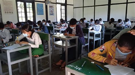 အိမ်မဲမြို့နယ်တွင် အခြေခံပညာကျောင်းများအားလုံး ပထမနှစ်ဝက်စာမေးပွဲ အေးခ