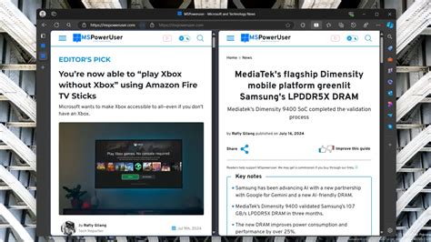 Microsoft Edge Split Screen Feature To Let You Drag A Link To Open It Automatically