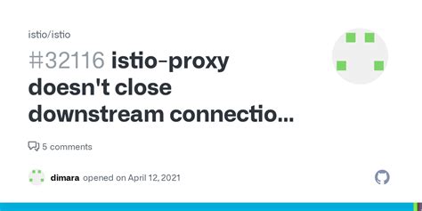 Istio Proxy Doesnt Close Downstream Connection When Tcp Keepalives Fail · Issue 32116 · Istio