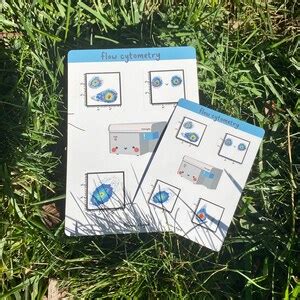 Cute Flow Cytometer And Dot Plot Sticker Sheet Flow Cytometry FACS Scientist Science