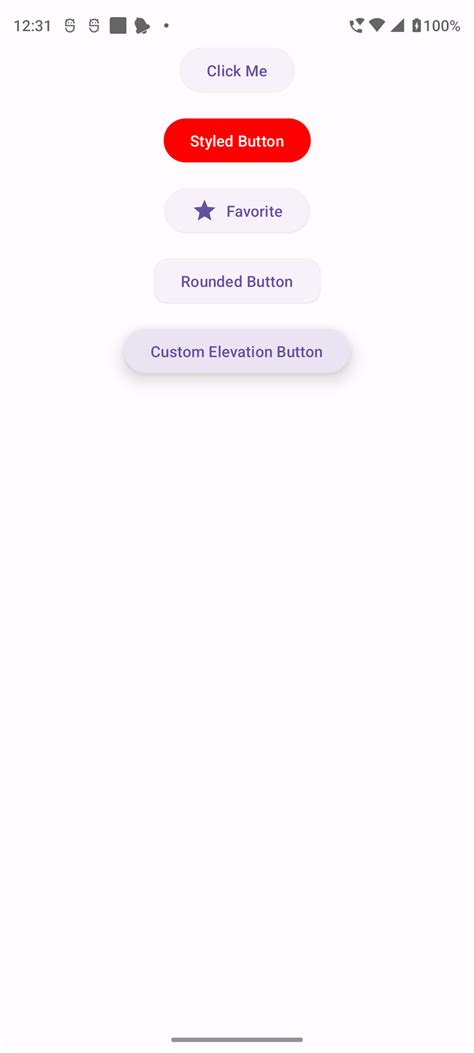 Android Jetpack Compose Elevatedbutton