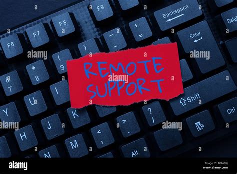 text caption presenting remote support conceptual photo type of secure