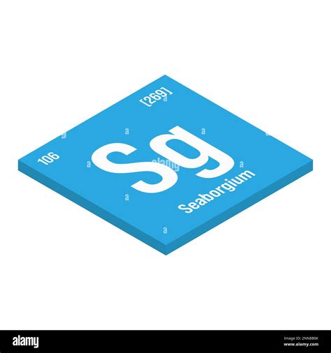 Seaborgium Sg Periodic Table Element With Name Symbol Atomic Number And Weight Synthetic