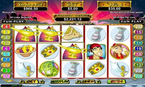 Aladdins Wishes Slot Machine Demo Rtg