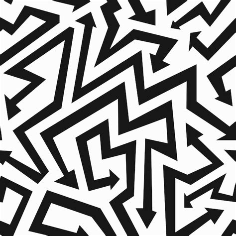 Premium Vector Monochrome Arrows Seamless Pattern