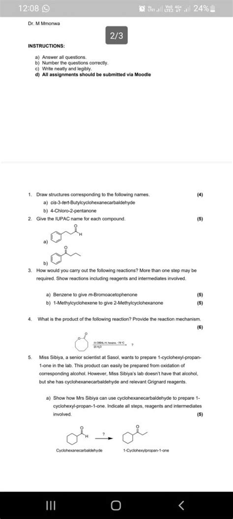 Give The Iupac Name For Each Compound 5 Filo