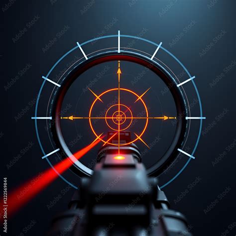Hud Aim Pointer Optical Target Futuristic Focus Range Indicators Laser Crosshair Collimator