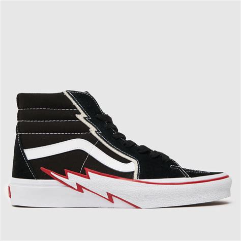 Vans Black And White Sk8 Hi Bolt Trainers Trainerspotter