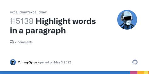 Highlight Words In A Paragraph · Issue 5138 · Excalidrawexcalidraw