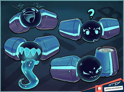 Rule 34 Bae B Stixdraws Big Ears Blue Body Blue Eyes Blue Tongue