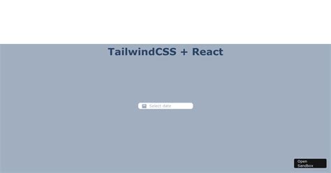 Flowbite Datepicker Examples Codesandbox