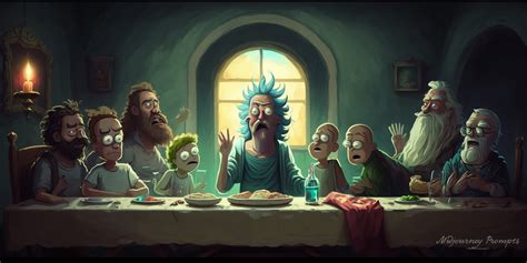Картина «Тайная Вечеря Леонардо да Винчи в разных кино и мульт вселенных Пикабу