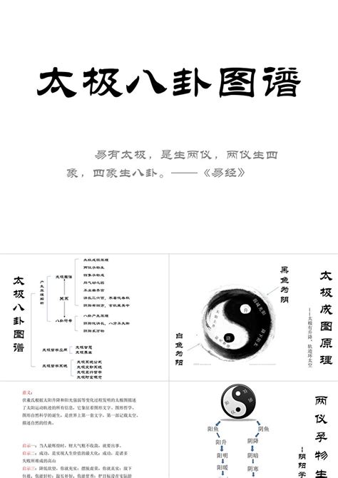 八卦太极ppt模板 卡卡办公