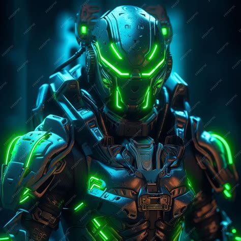 Premium Ai Image Scifi Robotic Exoskeleton Armor With Human Operator