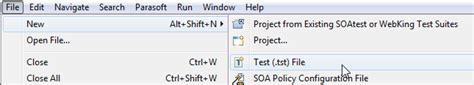 Creating Projects And Tst Test Files Soatest And Virtualize With Ctp