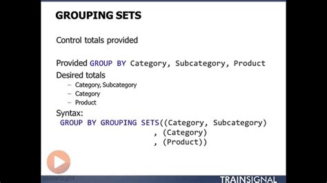 07 Grouping Sets Youtube