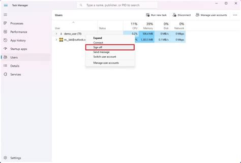 how to log off other users on windows 11