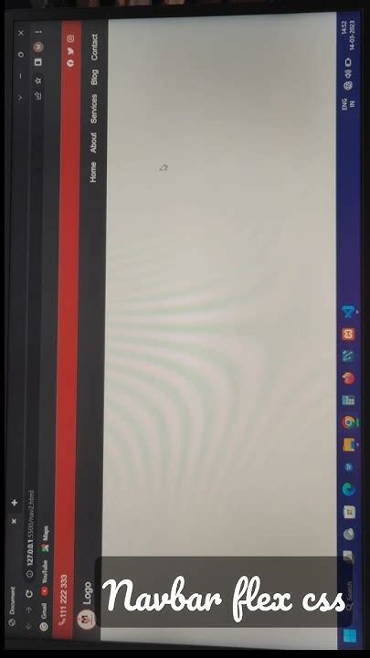 Flexbox Navigation Bar With Logo Html And Css Tutorial Vscode Shortvideo Coding Youtube