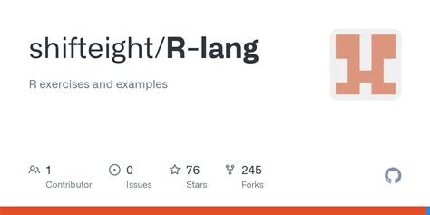 Github Shifteightr Lang R Exercises And Examples
