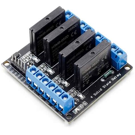 Channel V Relay Module Solid State High Level SSR DC Control DC With Resistive Fuse
