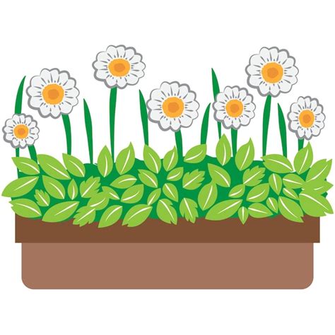 Premium Vector Flower In A Pot Vector Illustration